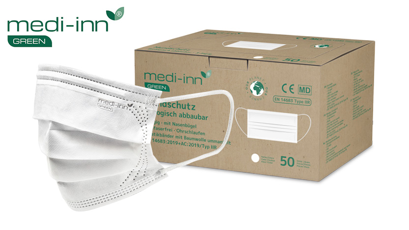 New highlight: Biodegradable medi-inn® GREEN face mask - BODY PRODUCTS